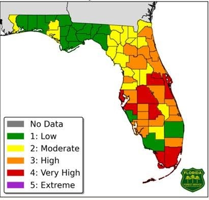 Florida On Fire: Wildfire Risk High In Several Tampa Bay Area Counties ...