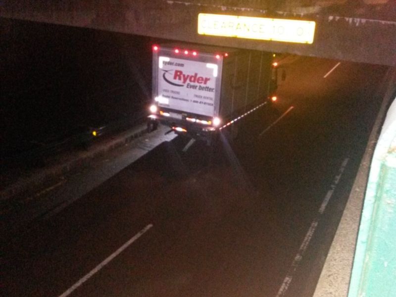 Another Truck Gets Stuck Under A Bridge On Storrow Drive - Boston, MA Patch